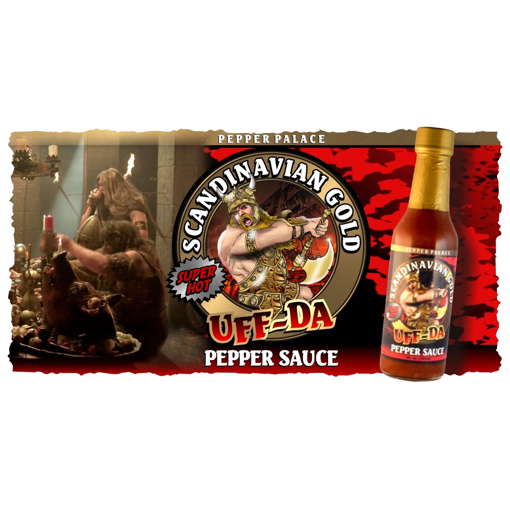 Viking hot sauce | Uff Da Scandinavian Gold Hot Sauce — Pepper Palace